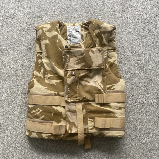 GENUINE BRITISH ARMY Desert DPM CBA Combat Body Armour Cover and Filler ...
