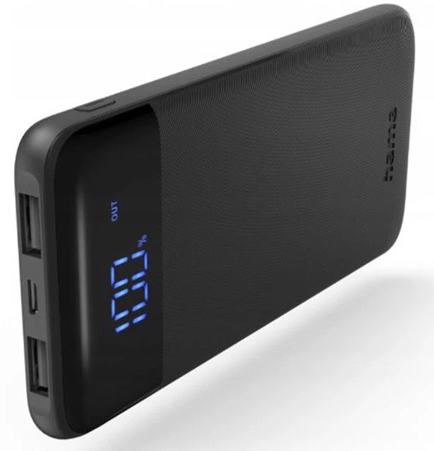 USB CHARGER POWER bank Pack A-C Micro connector = Hama LED10 - 10000mAh ...