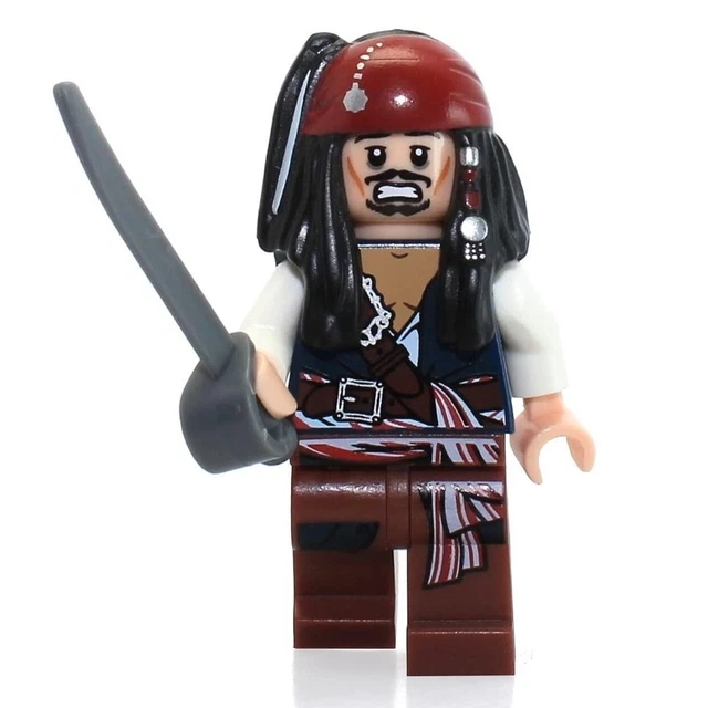LEGO MINIFIGURE: CAPTAIN Jack Sparrow - Pirates of the Caribbean- BRAND ...
