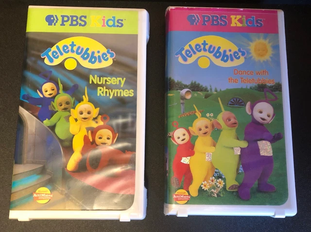 LOT OF 2 Teletubbies VHS Tapes PBS Kids Nursery Rhymes & Dance w ...