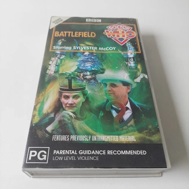 DOCTOR WHO EX Rental VHS Video Cassette Battlefield Sylvester McCoy $9. ...