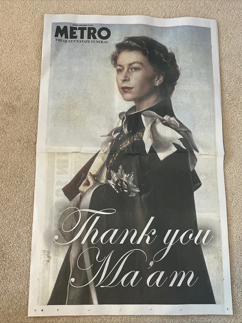 THE METRO NEWSPAPER - The Queen Elizabeth II State Funeral - September ...