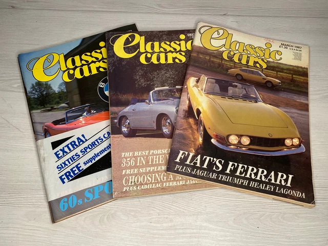CLASSIC CARS MAGAZINE 1987 Vintage car mags Motor Sport Memorabilia £8. ...