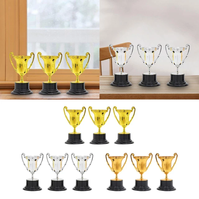 3 PIECES MINI Trophies for Competitions Speech Contest Classroom ...