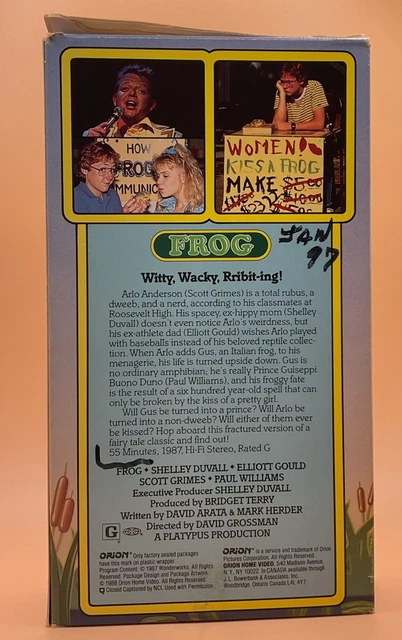 FROG VHS 1988 Shelley Duvall Elliott Gould Scott Grimes **Buy 2 Get 1 ...
