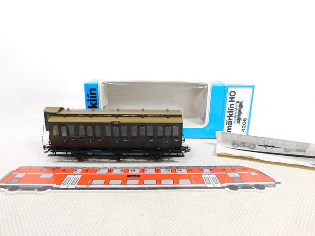 MÄRKLIN H0 AC 4206 Compartment Passenger Car Kpev Nem Kk Kkk Mint +Box ...