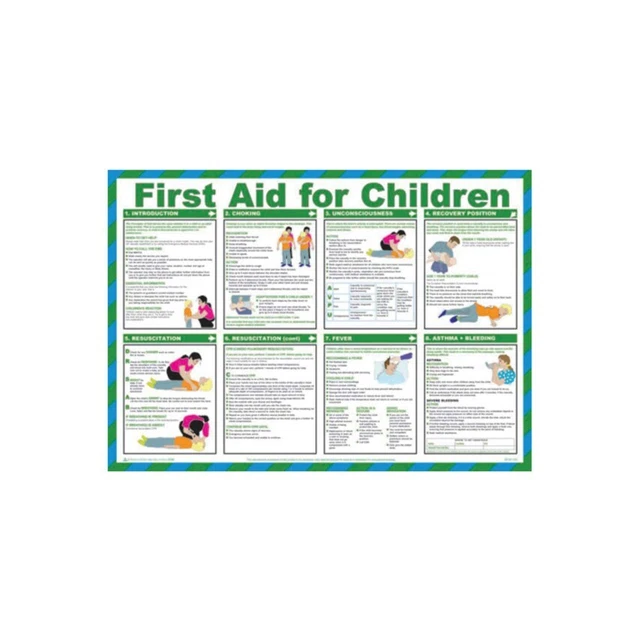 SITESAFE FIRST AID for Children Safety Poster Laminated (590 x 420mm) £ ...