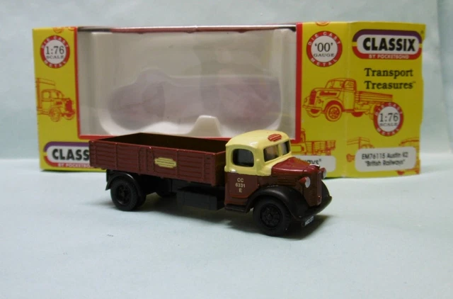CLASSIX - CAMION AUSTIN K2 Dropside British Railways réf. EM76115 BO OO 1/76 EUR 9,90 - PicClick IT