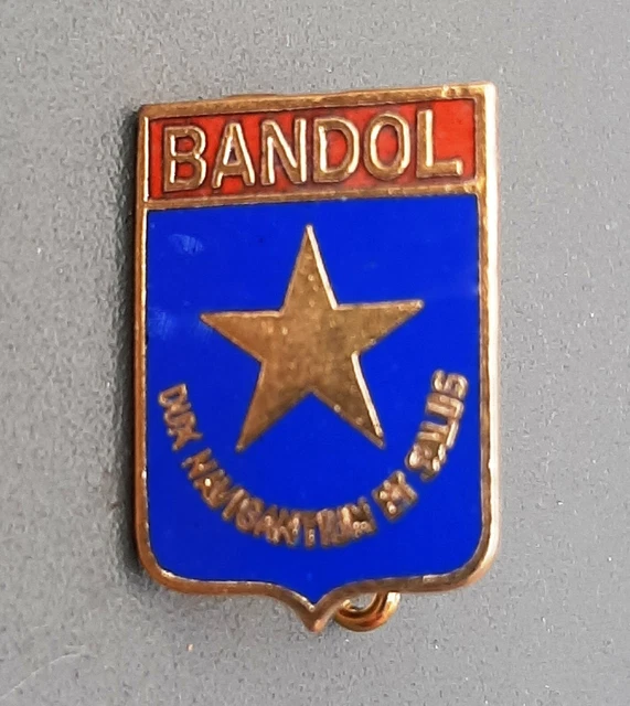 INSIGNE ÉMAIL BANDOL Ville miniature PIN circa 1960 Blason Héraldique ORIGINAL EUR 7,99 ...