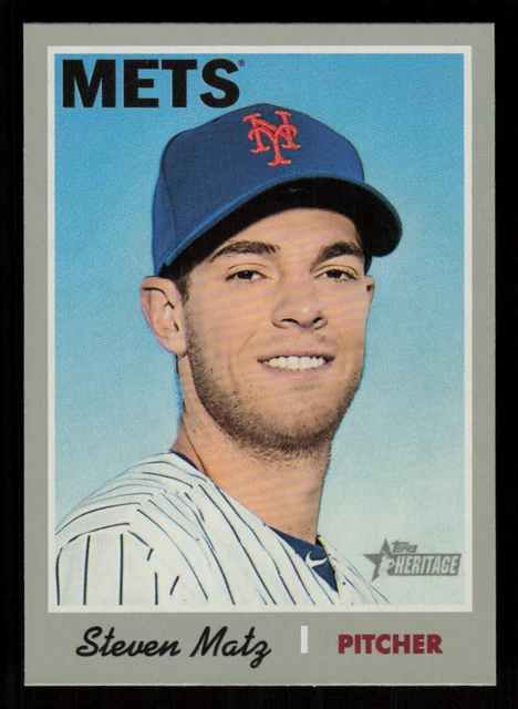 CARTE DE BASEBALL 2019 Topps Heritage Steven Matz #246 New York Mets ...