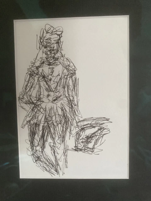 ORIGINAL PEN AND ink life drawing of Standing Figure £35.00 - PicClick UK