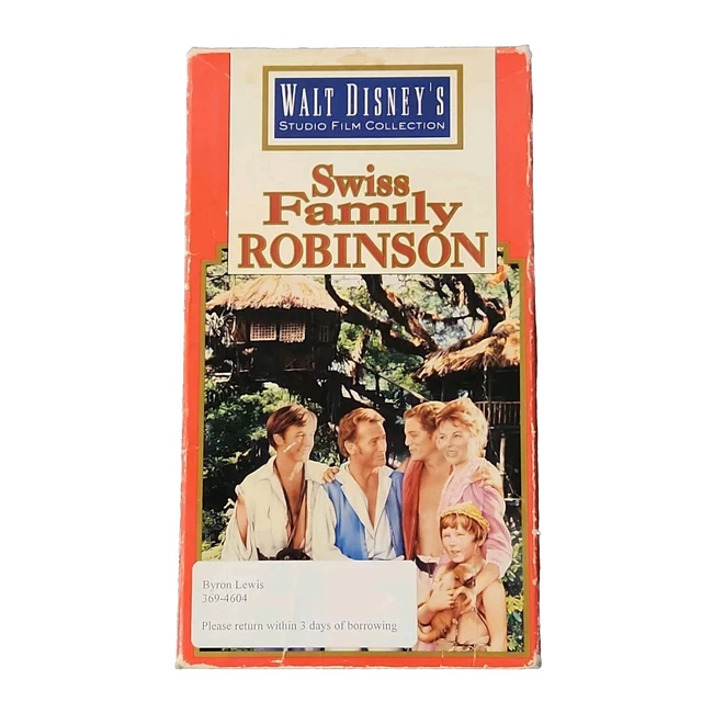 VINTAGE VHS WALT Disney's Studio Film Collection "Swiss Family Robinson ...