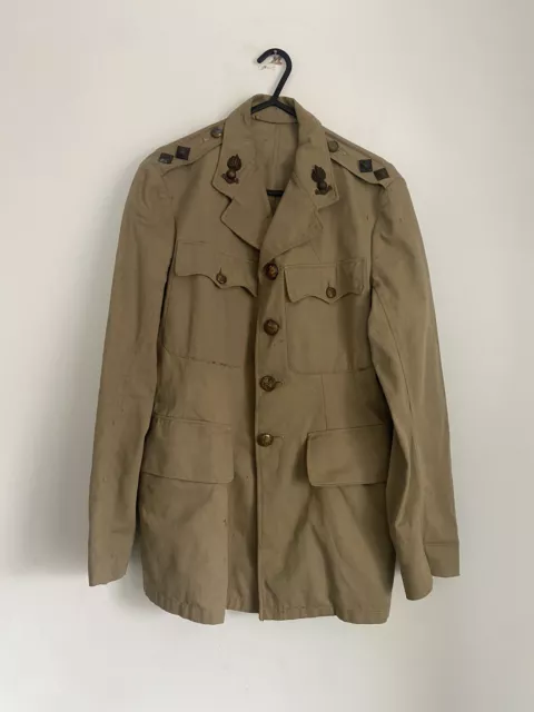 ORIGINAL WW2 BRITISH Army Field Artillery Officer Khaki Drill Jacket £ ...