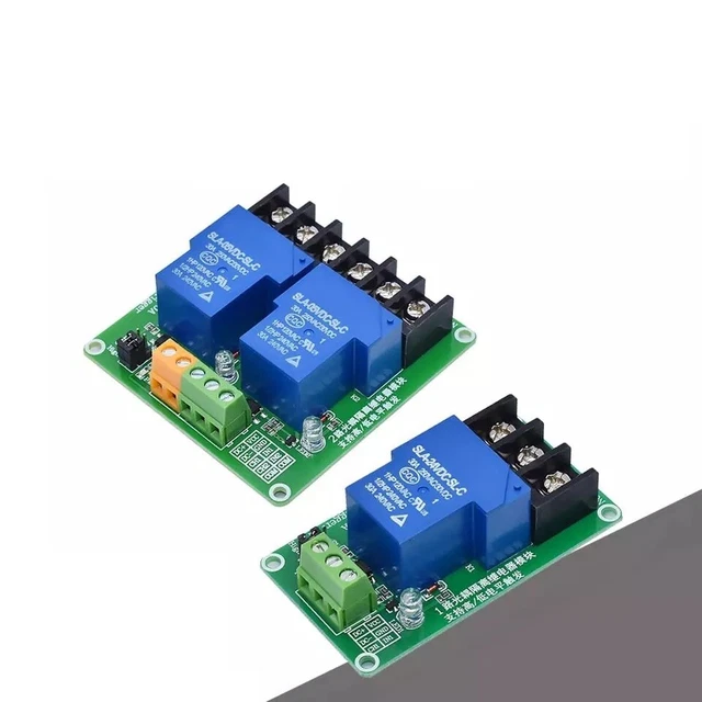 1 2 CHANNEL 30A 5V relay module with optocoupler isolation High or Low ...