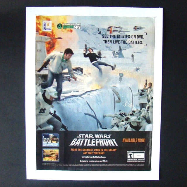STAR WARS BATTLEFRONT Print Advertisement Poster Original PS2 XBox ...
