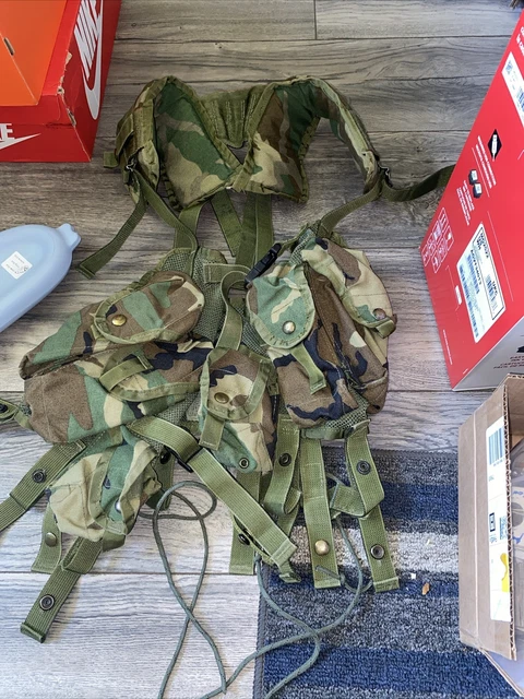 VINTAGE MOLLE US Army Fighting Load Carrier Vest! Light Infantry Kit! 7 ...
