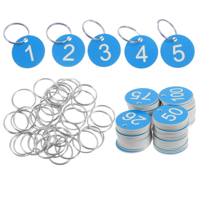 30PCS CIRCULAR PLASTIC Number Tags Circular Numbered Plastic Tags ...