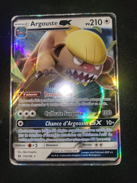 CARTE POKEMON ARGOUSTE 110/149 Holo GX Soleil et Lune 1 SL1 FR NEUF EUR ...