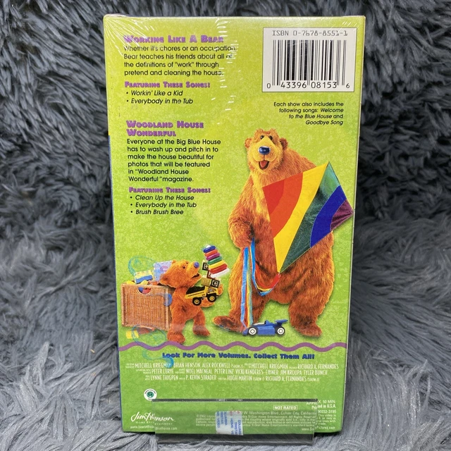BEAR IN THE Big Blue House Tidy Time With Bear VHS Tape 2002 Jim Henson ...