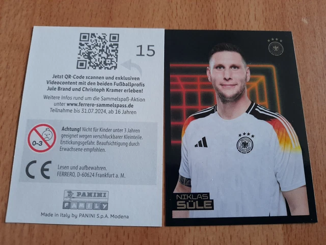 FERRERO DFB TEAM Sticker Sammelspass EM 2024 - Panini - Nr.15 EUR 1,00 ...