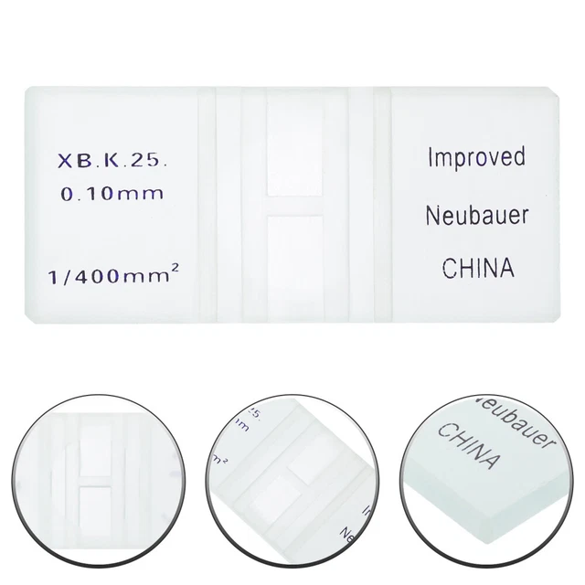 GLASS HEMOCYTOMETER MICROSCOPE Counting Chamber Reusable Disposable ...
