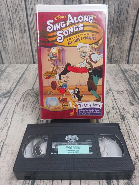 DISNEY SING ALONG Songs: The Early Years (VHS) Collection of All-Time ...