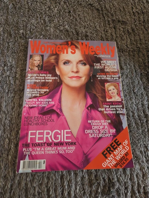 WOMEN'S WEEKLY MAGAZINE February 2008-Nicole Kidman-Fergie $30.00 ...