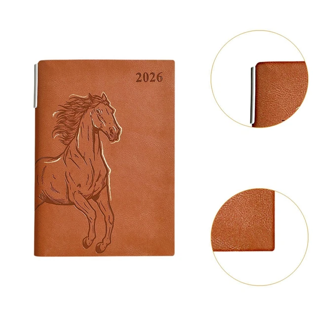 2026 SCHEDULE NOTEPAD Planning Notebook 365 Days Year of The Horse ...