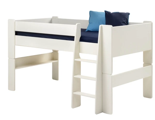 STEENS MEMPHIS UK Midsleeper Bunk Bed in Solid Plain White £11.12 ...