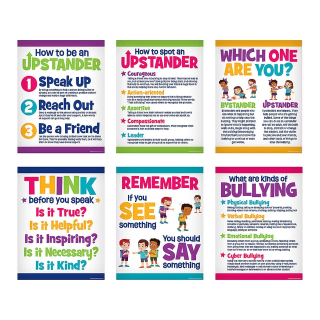 FUN EXPRESS SOCIAL Emotional Learning Upstander Classroom Poster Set ...