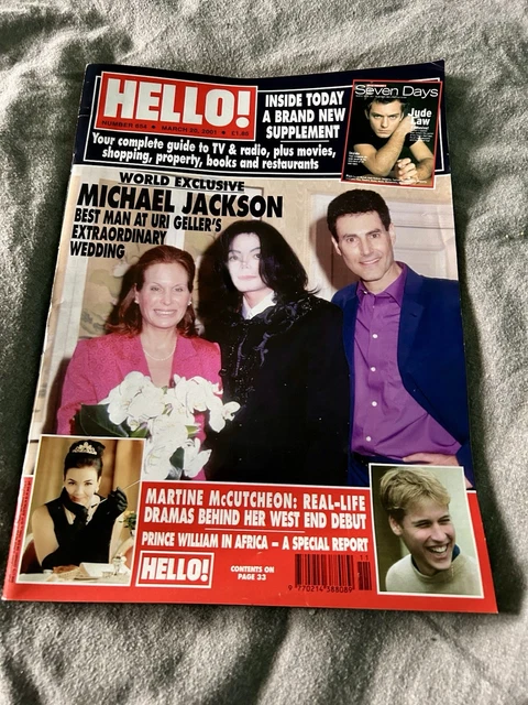 HELLO! MAG 20-MARCH-2001 MICHAEL JACKSON JUDE LAW Matthew Perry ...