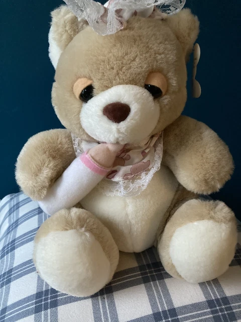 RETRO PMS PATAMATES Teddy Bear with Baby Bottle Plush Toy - approx 9 ...