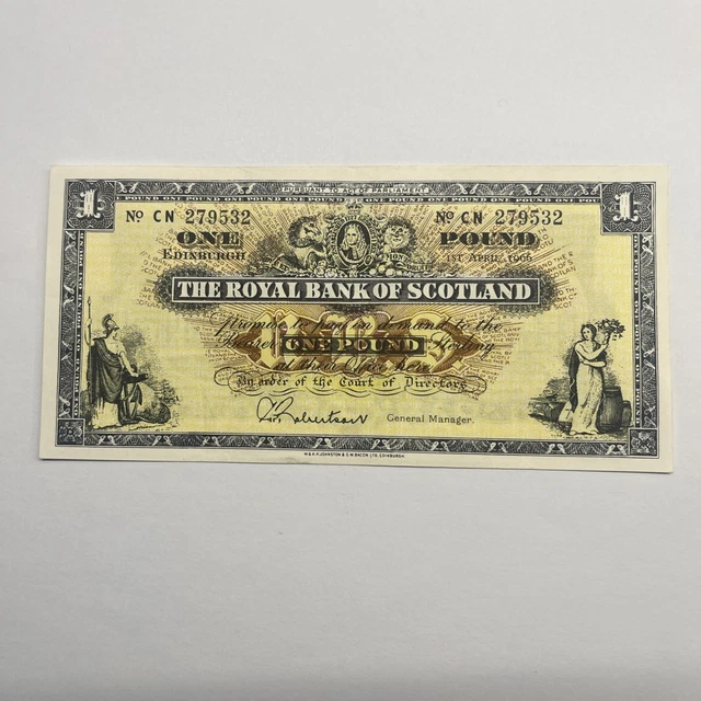 THE ROYAL BANK of Scotland £1 Pound Note 1966 £12.92 - PicClick UK