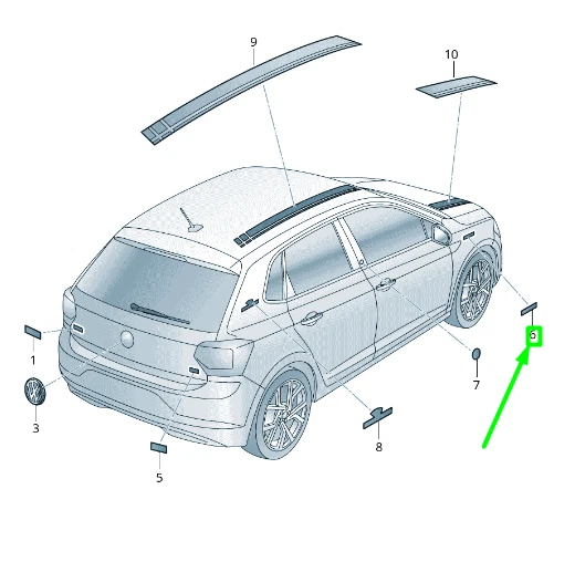 NEW VOLKSWAGEN TIGUAN Ad Mk2 Side Film Lettering Badge 5G4853433Dpj $57 ...