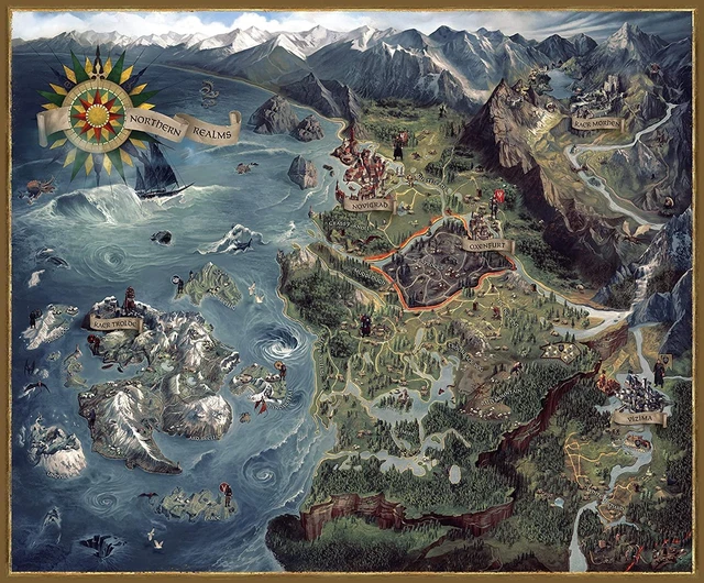 THE WITCHER 3 Wild Hunt Witcher World Map 1000 Piece Jigsaw Puzzle £45. ...