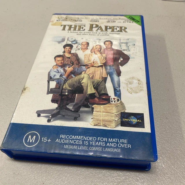 THE PAPER On VHS Ex Rental Big box $29.00 - PicClick AU