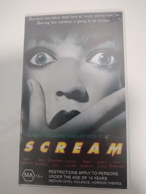 VINTAGE ORIGINAL 1996 SCREAM VHS MOVIE HORROR Film Tape $45.00 - PicClick AU