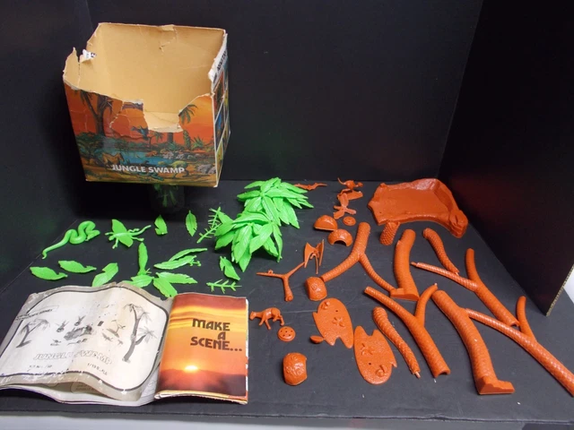 1972 AURORA PREHISTORIC Scenes #740 Jungle Swamp Model Kit $132.06 ...