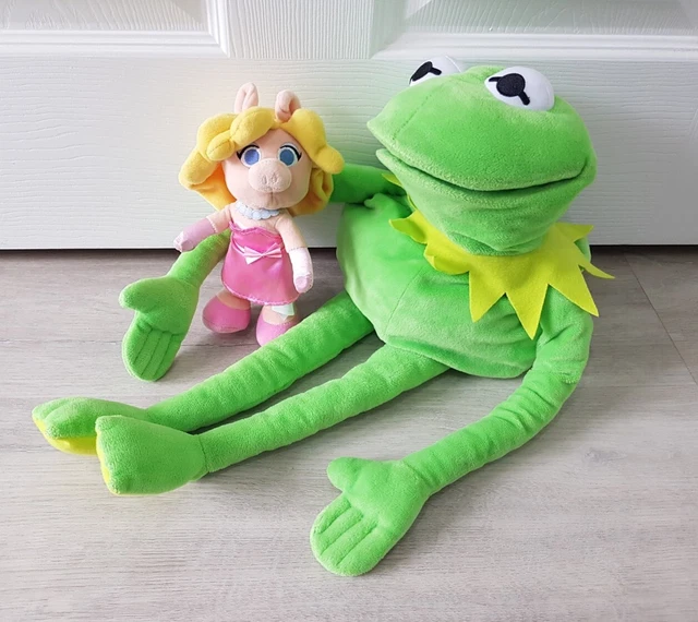 KERMIT THE FROG HAND PUPPET & MISS PIGGY PLUSH soft toy THE MUPPETS ...