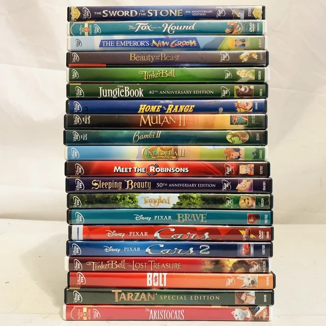 (20) ALL WALT Disney Pixar DVD Movie Lot, Animated Cartoon Family Kids ...