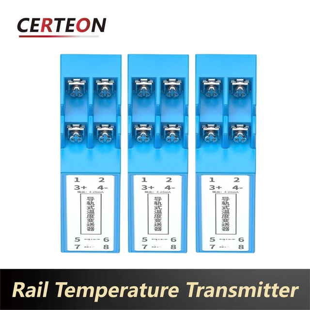 SBWZ-2280 DIN RAIL PT100 Temperature Transmitter Module -50°C+500°C 4 ...