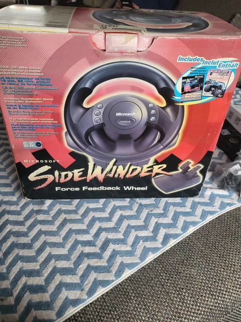 MICROSOFT SIDEWINDER FORCE Feedback Wheel And Foot Pedals £26.72 ...