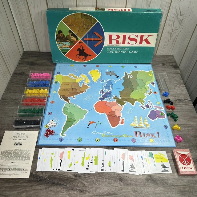 VINTAGE RISK BOARD Game Parker Bothers 1963 Strategy Family Fun W ...