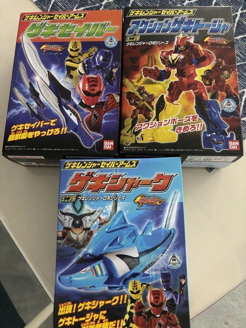 POWER RANGERS JUNGLE Fury Gekiranger Minipla Shark Saber GekiTohja set ...