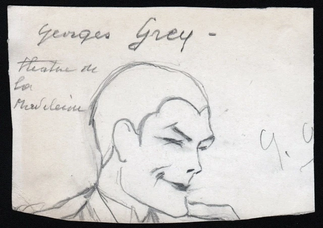 GEORGES GRIS ACTEUR Film Portrait Drawing Dessin Van Caulaert 1935 EUR ...