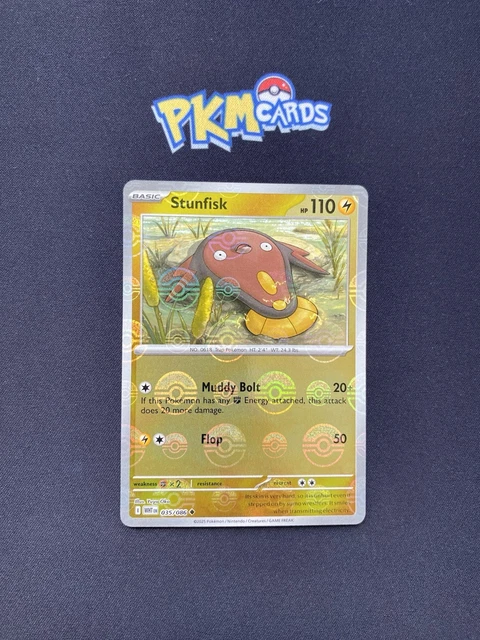 POKÉMON TCG STUNFISK White Flare 035/086 Pokeball NM. £3.00 - PicClick UK