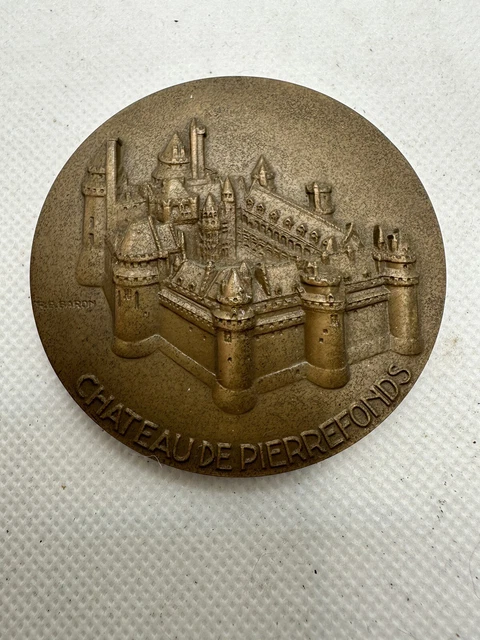 MÉDAILLE CHÂTEAU DE PIERREFONDS - Blasons au dos / Graveur Baron EUR 35 ...