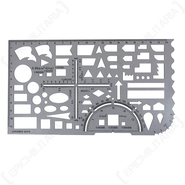 CZECH ARMY TACTICAL Logarex 40315 Ruler - Map Reading Planning Surplus ...