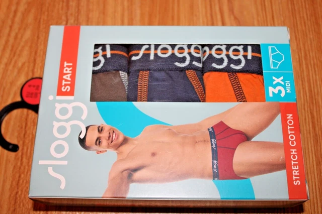 SLOGGI MEN MEN'S Start C3P Box Midi Brief 38 inch waist £28.99 - PicClick UK