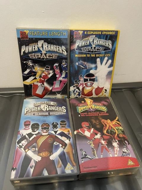 4 POWER RANGERS VHS Cassette Video Tapes - Mighty Morphin - Space ...